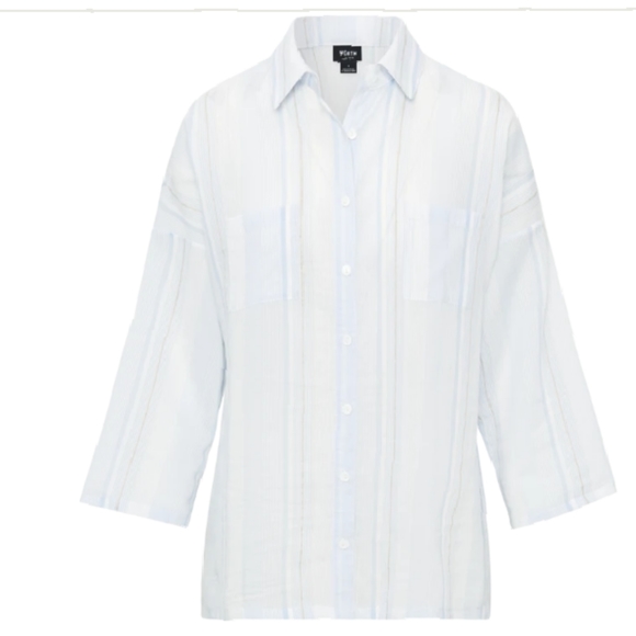 Worth | Tops | Worth New York Cotton Linen Blend Blouse | Poshmark
